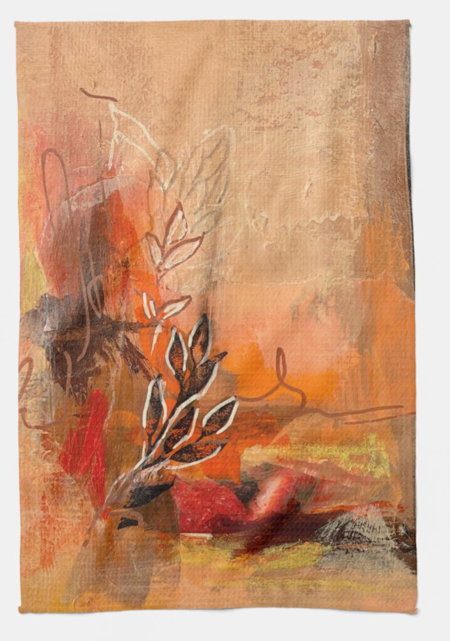 Tea Towel - Fiery Doors – Veronica Miles Art